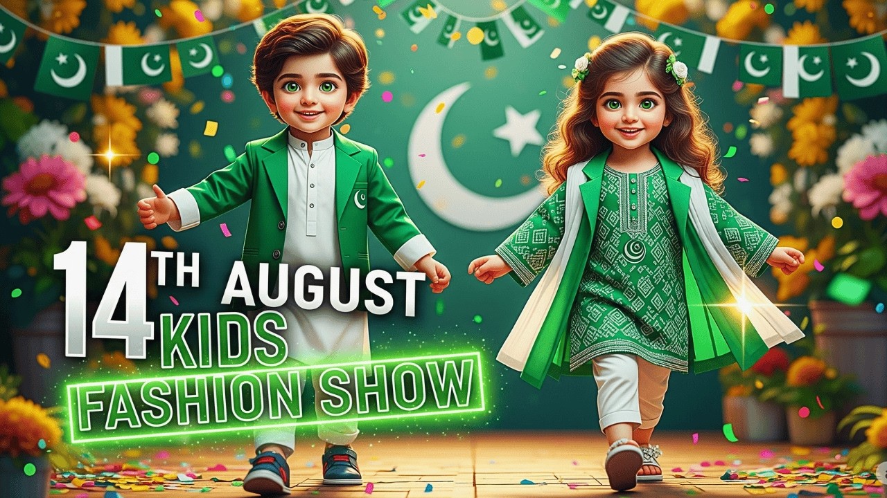 Pakistan Independence Day: Kids Fashion Show 2025! (Super Cute Outfits ...