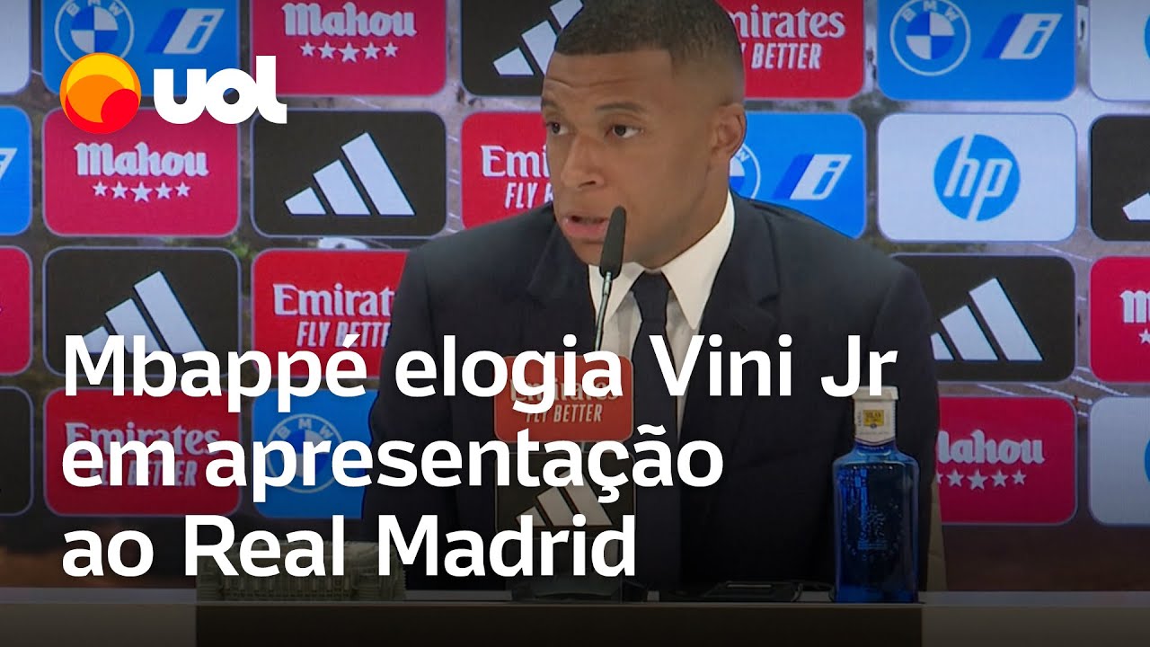 Mbappé elogia Vini Jr e Rodrygo em apresentação ao Real Madrid - YouTube