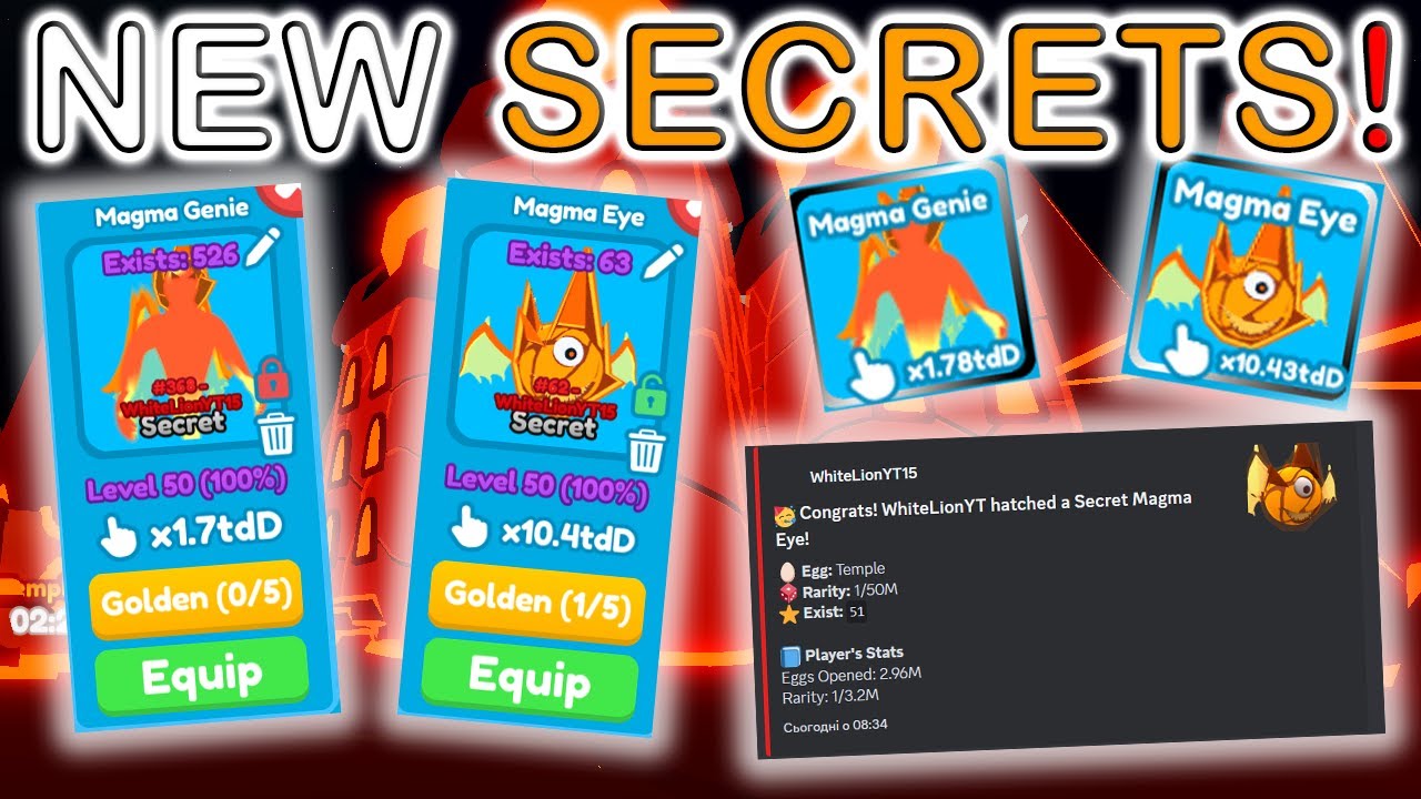 ️🍀🔥I Hatched The *NEW* MAGMA TEMPLE WORLD SECRETS! IN REBIRTH CHAMPIONS ...