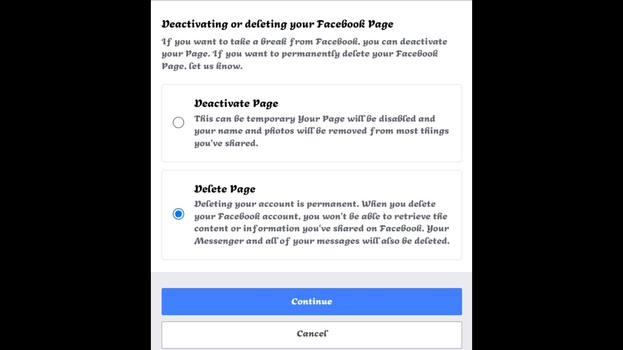 How to delete or deactivate Facebook page 2023 #tutorial - YouTube