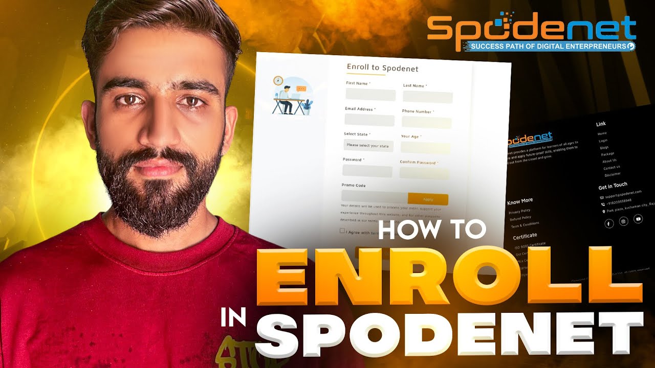 How to Join Spodenet package from Website || Enrollment process of ...