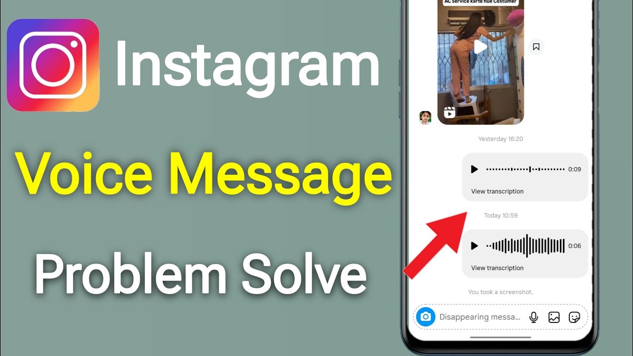 Fix instagram Voice message Problem || Voice Notes Problem instagram ...