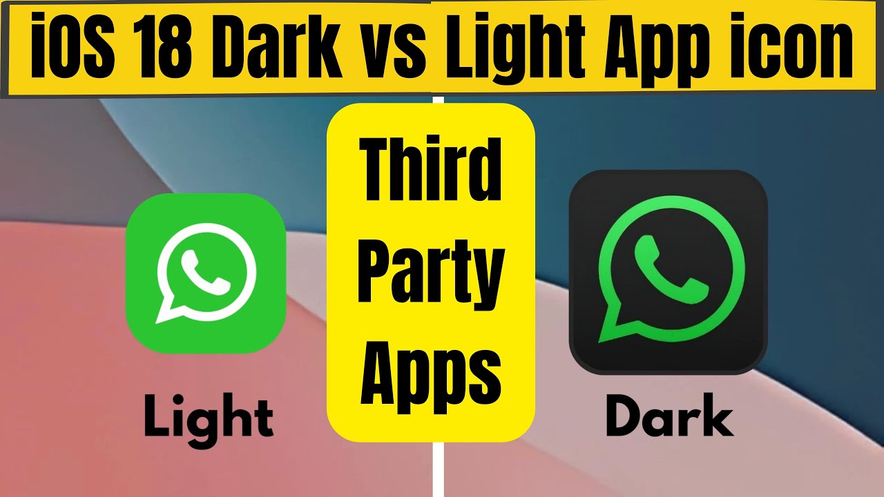 iOS 18: Light vs Dark Third Party App Icons! (Comparison) - YouTube