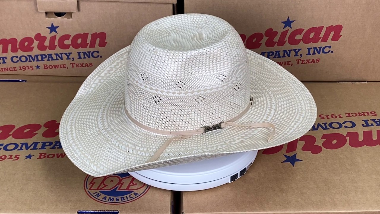 American Hat Tuff Cooper Straw Hat CHL Crown - YouTube