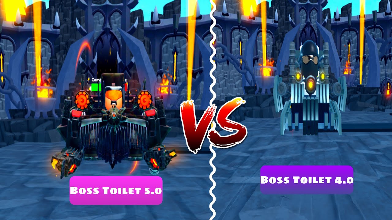 BOSS TOILET 5.0 VS BOSS TOILET 4.0 (Toilet Tower Defense) - YouTube