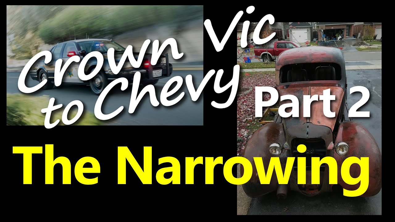 Narrowing a Crown Vic Front Suspension To Fit a 36 Chevy Coupe - YouTube