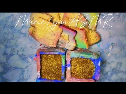 Glitter cubes and thins pasted in citric acid - YouTube