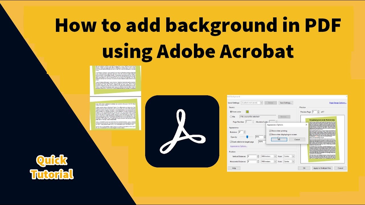 How to add background in PDF - YouTube