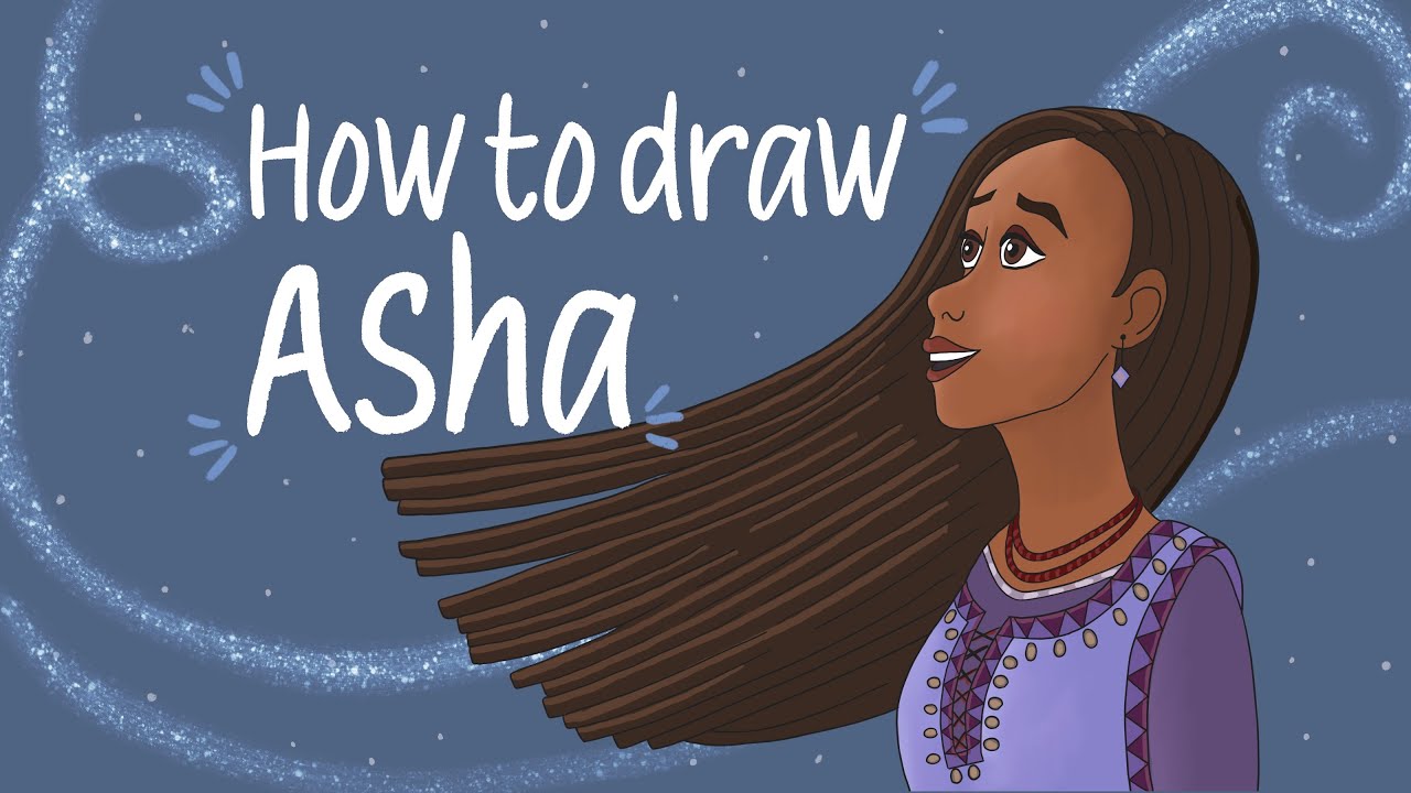 How to Draw Asha | DISNEY'S WISH - YouTube
