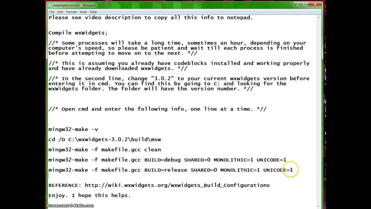 ⇉ wxWidgets Tutorial - How to install wxWidgets for CodeBlocks Windows 10 - YouTube