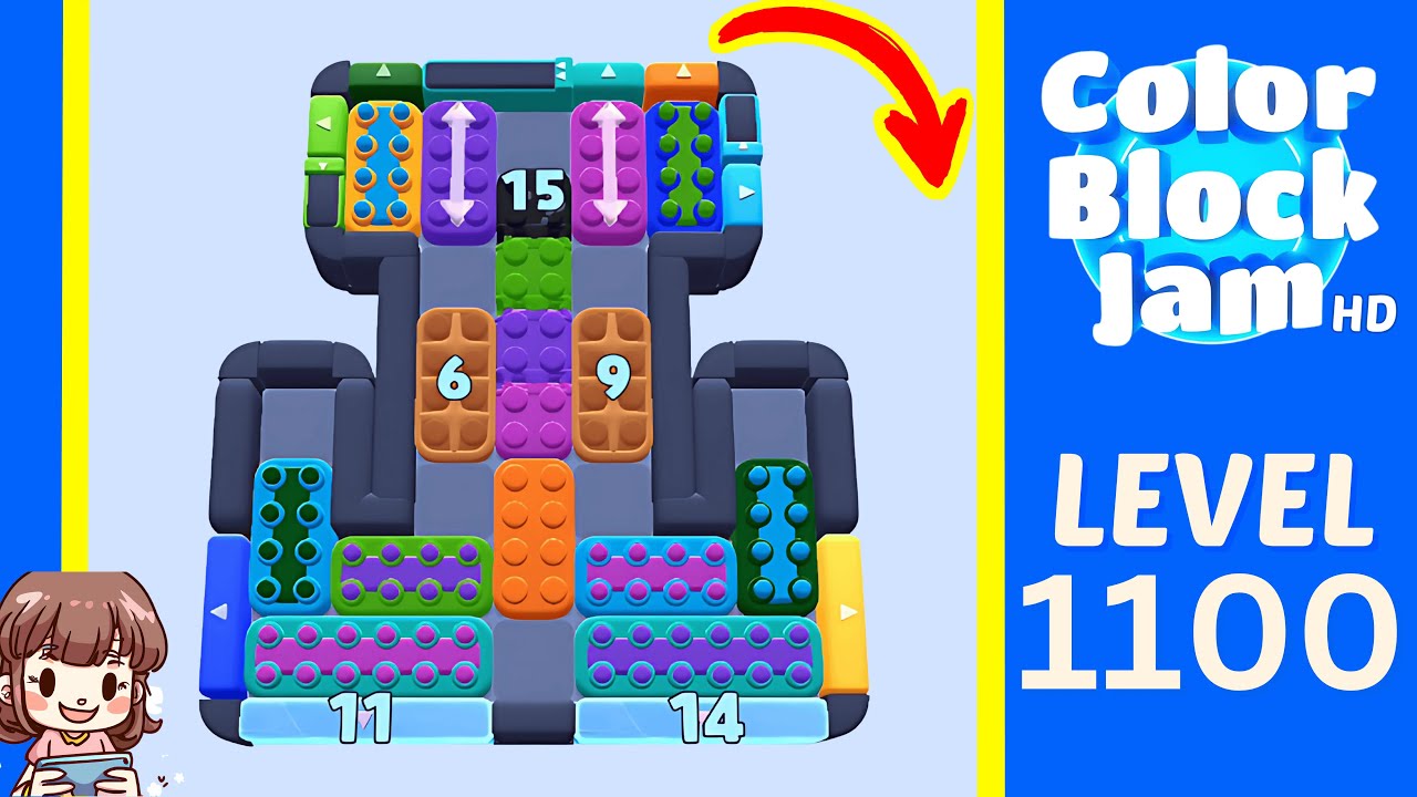 Color Block Jam Level 1100 Solution Walkthrough - YouTube