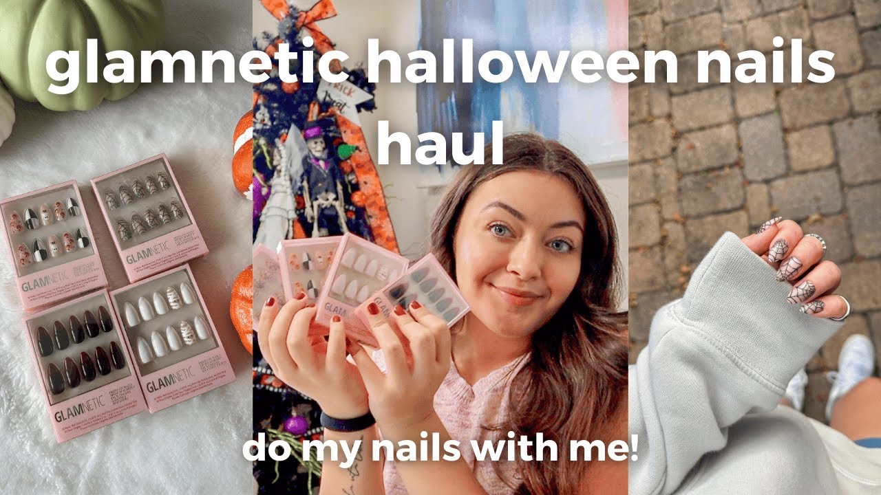 Glamnetic Halloween + Fall nails! *haul, how-to, easy at home nails, do ...