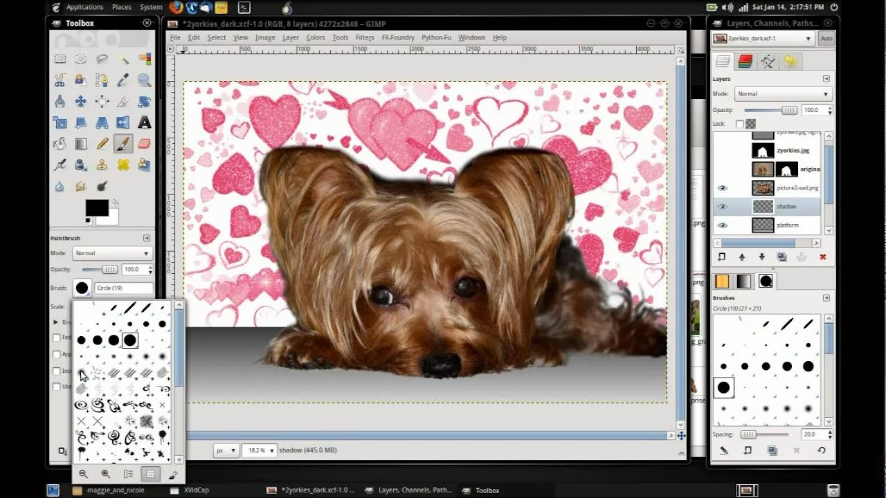 Using GIMP to add a new background to an picture - YouTube