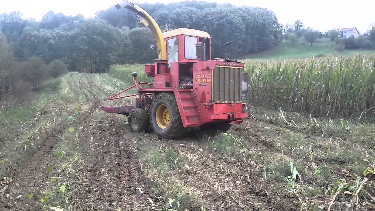 IMT 2050 SILAZA VALJEVO 2015 ZMAJ-HESTON 351 silage corn harvest - YouTube