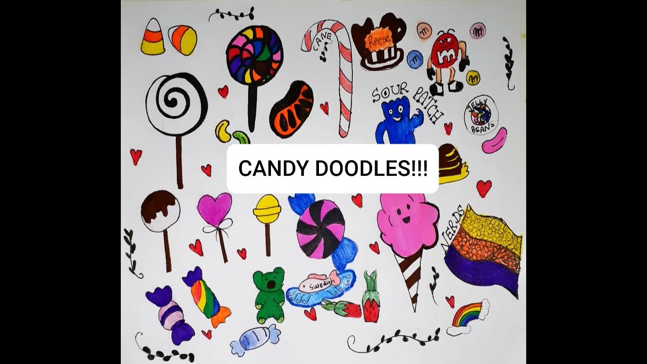 Easy and Cute Candy doodles - YouTube