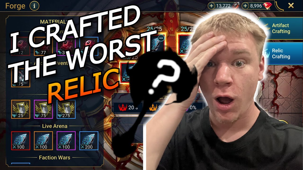 Huge Relic Crafting Session Over 25 Crafts Raid Shadow Legends - YouTube