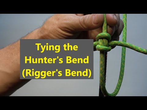Tying the Hunter's Bend (or Rigger's Bend) - YouTube
