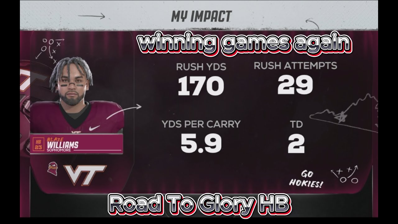 Road To Glory HB College Football 26 - finally winning some games again ...