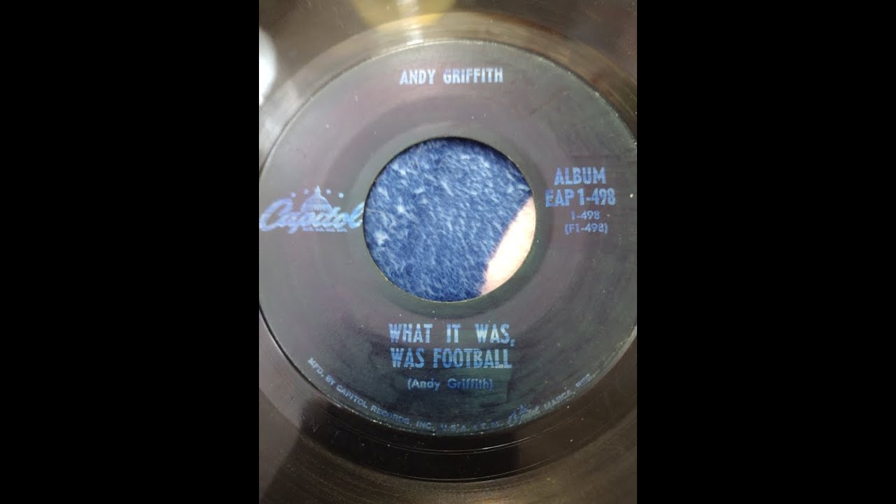 Andy Griffith what it was was football 1953 - YouTube