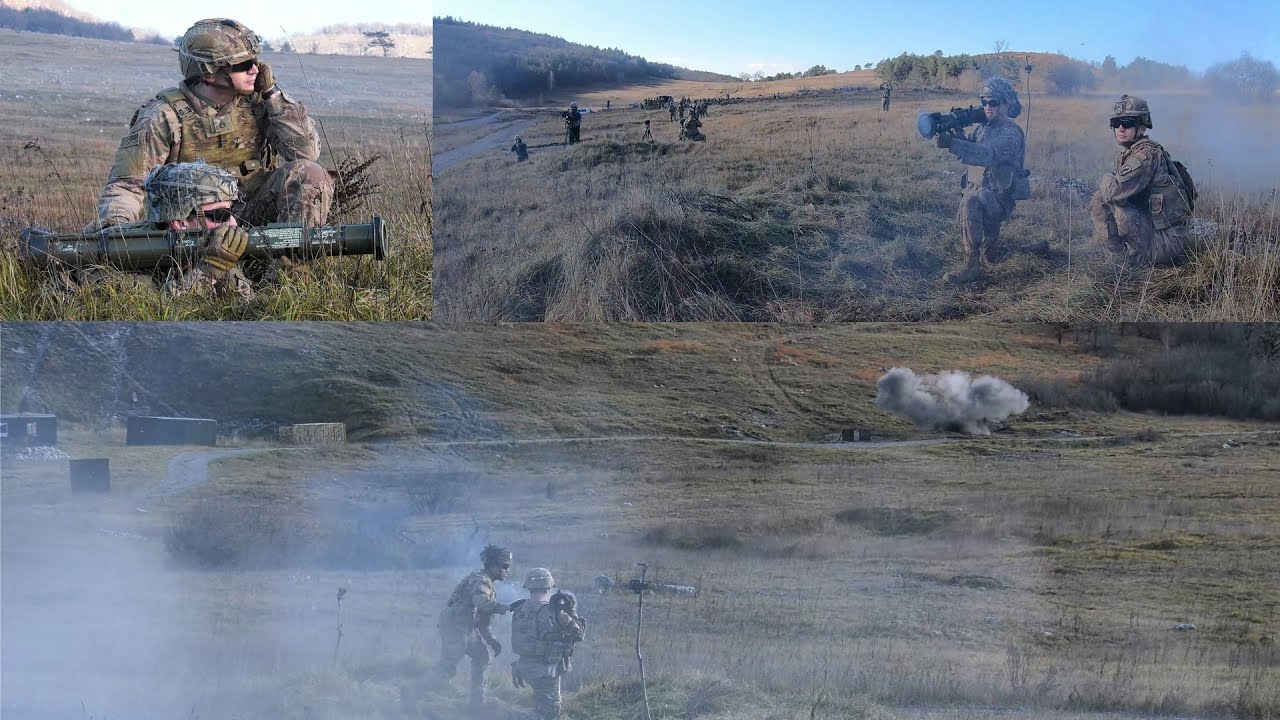 U.S. Army Paratroopers with M136E1 AT4-CS confined space light anti ...