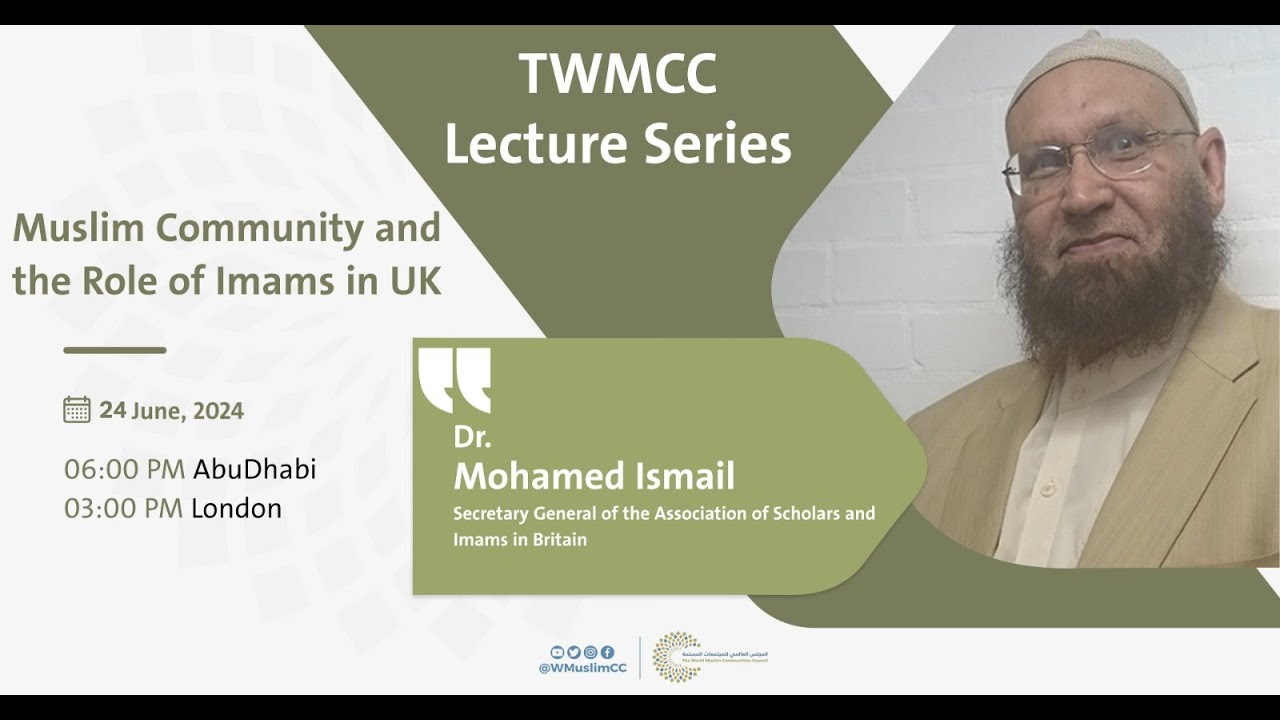 Live | Virtual lecture entitled: “Muslim Community and the Role of ...