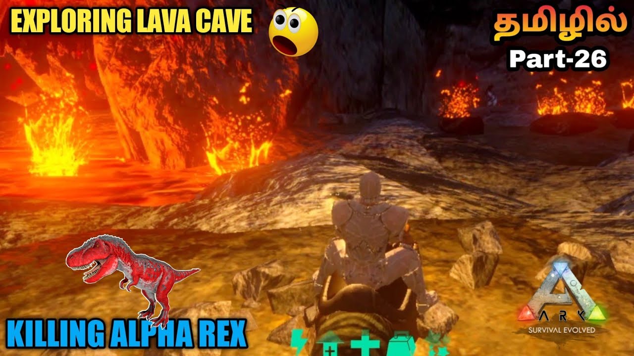 Ark Survival Evloved | Killing Alpha Rex | Lava Cave | Artifact Of ...