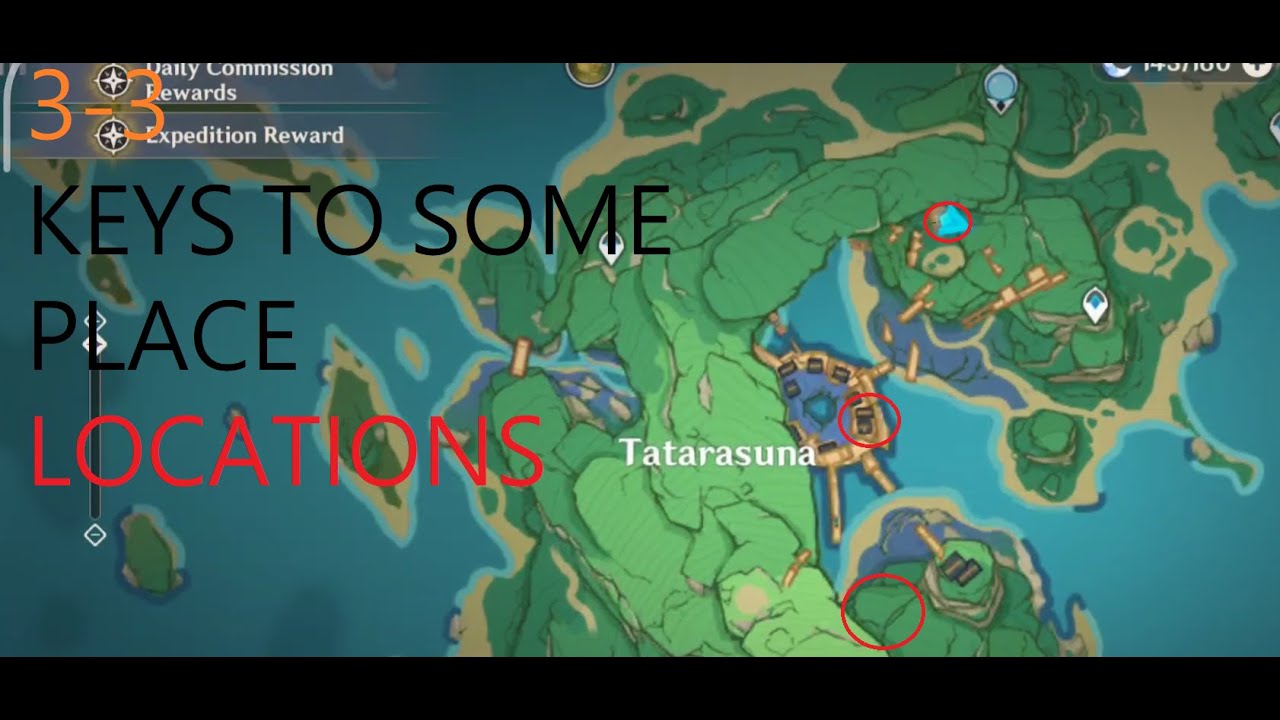 [Genshin Impact] 3 Keys to Some Place Locations (Tatarasuna) - YouTube