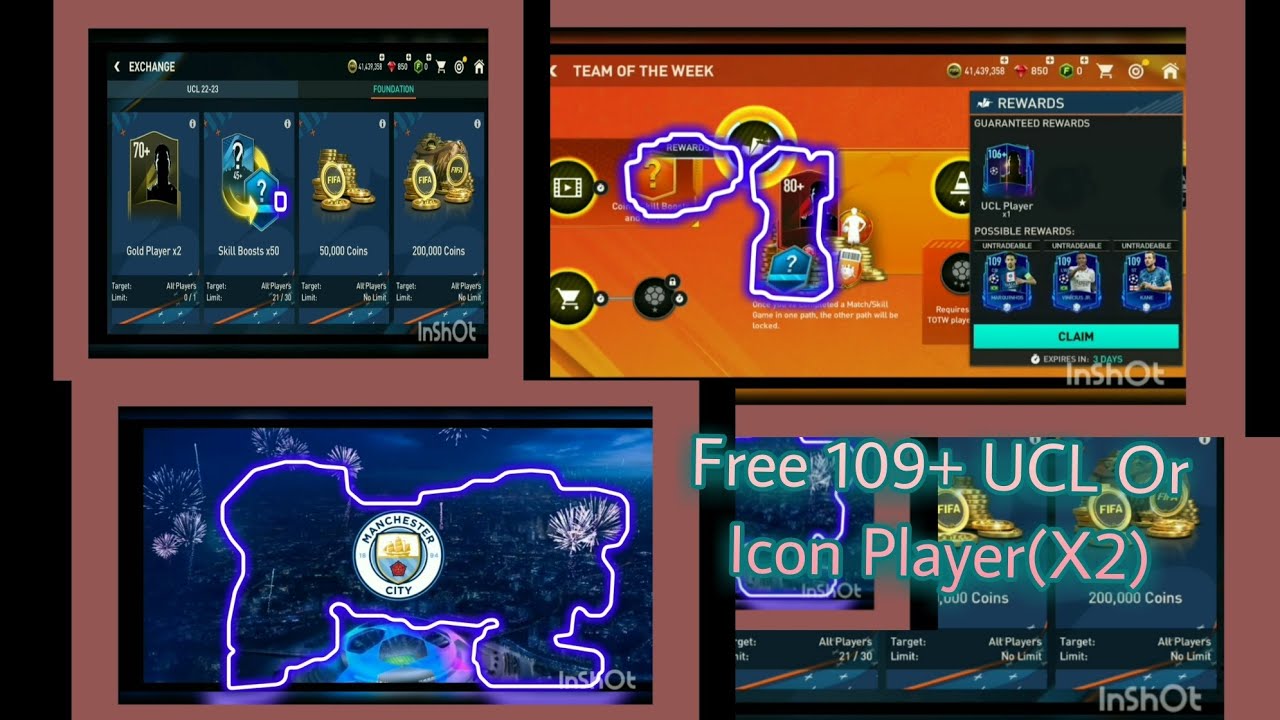Free 109+ UCL or Icon Player(x2) Only 3 days Remaining! Sudden Surprise ...