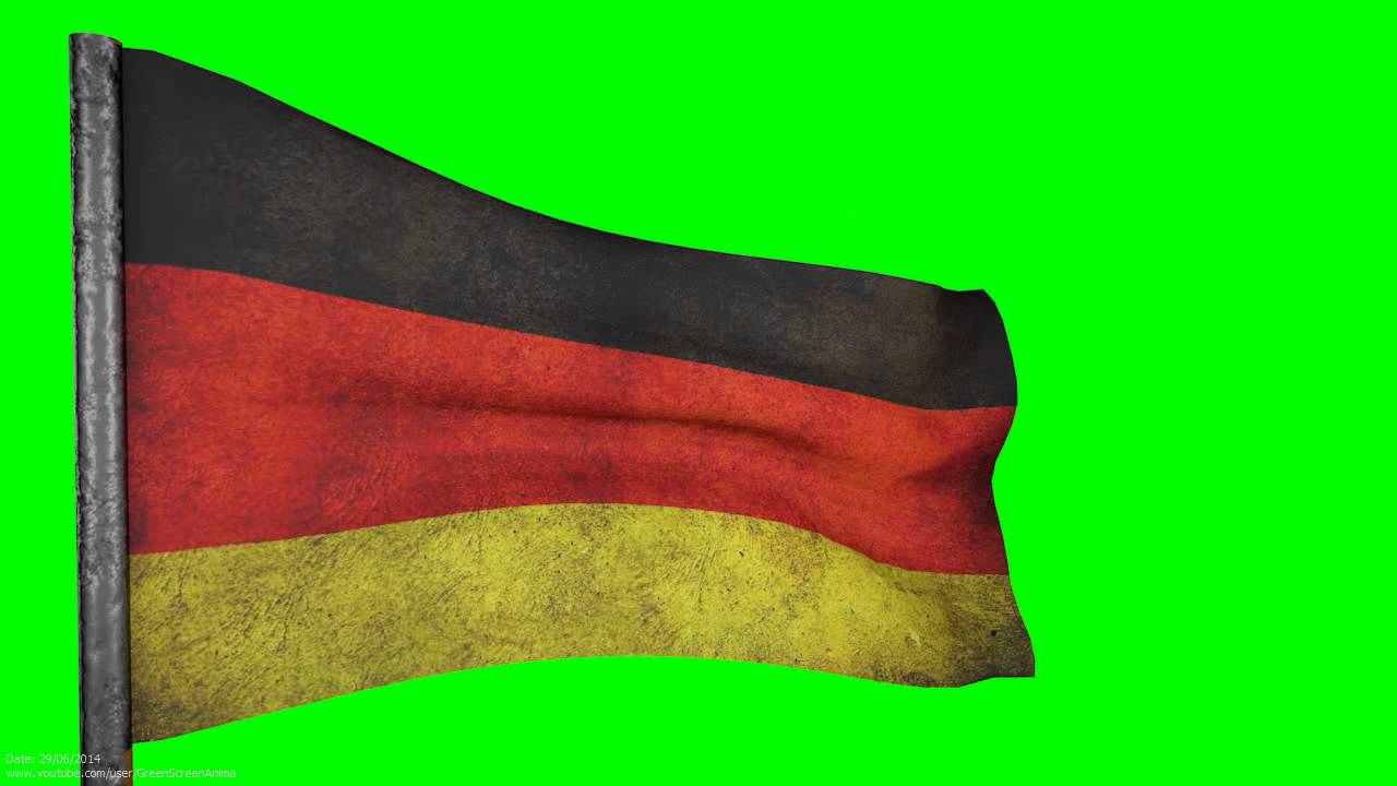 Germany flag grunge Flag style 3D ANIMATION 1080p green screen s01r01 ...