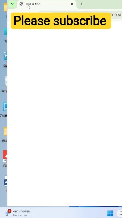 Learn how to use the title tag in HTML to set your web page title! 🧑‍💻📄 ...