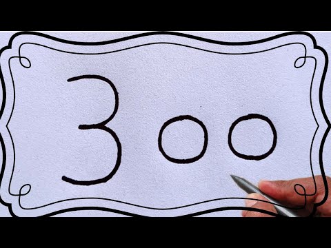 How to Draw a Cute Rabbit from Number 300 – Easy Rabbit Drawing ...