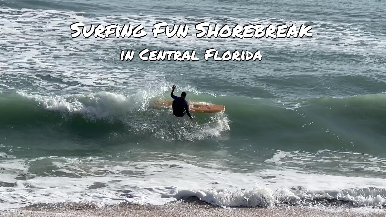 Surfing fun shorebreak in central Florida - YouTube
