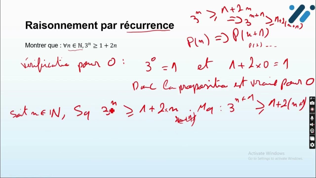 Raisonnement par Récurrence exo1 - Explication Simple B'Darija - YouTube