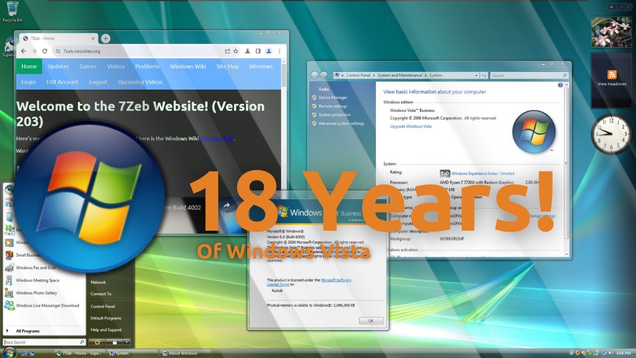January 30, 2025 - 18 Years of Windows Vista - A Retrospective - YouTube