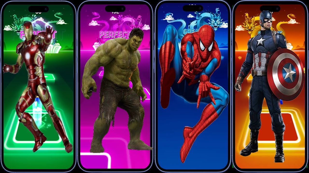 Avengers Assemble 2! Tiles Hop Level Design Epic Collaboration - YouTube