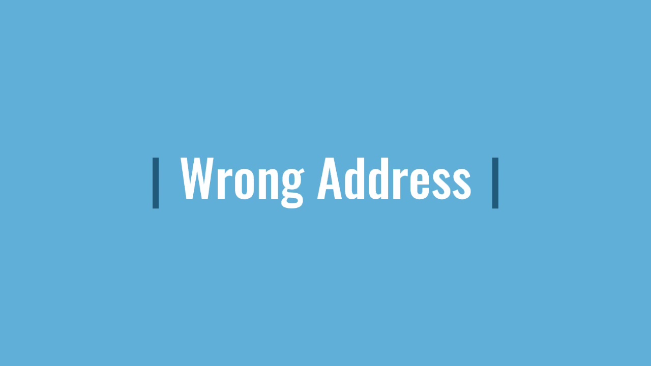 Wrong Address - YouTube