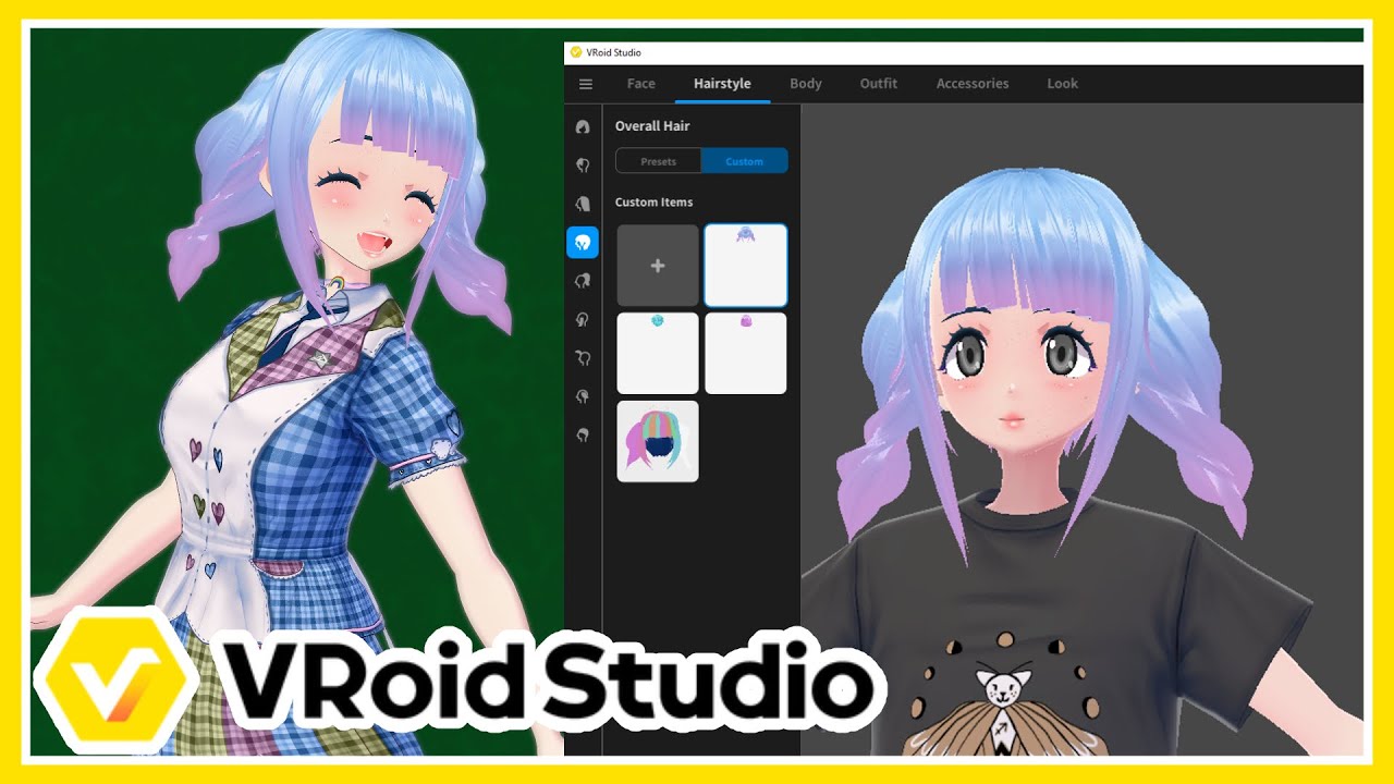 VRoid Hair Presets // VRoid Studio Tutorial #VRoid - YouTube