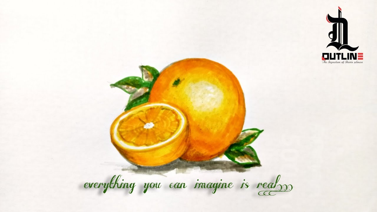 how to draw orrange lemon - YouTube