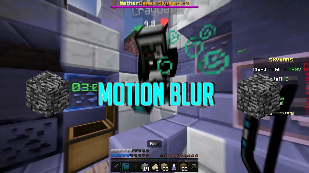 SKYWARS MCBE WITH MOTION BLUR!!! - YouTube