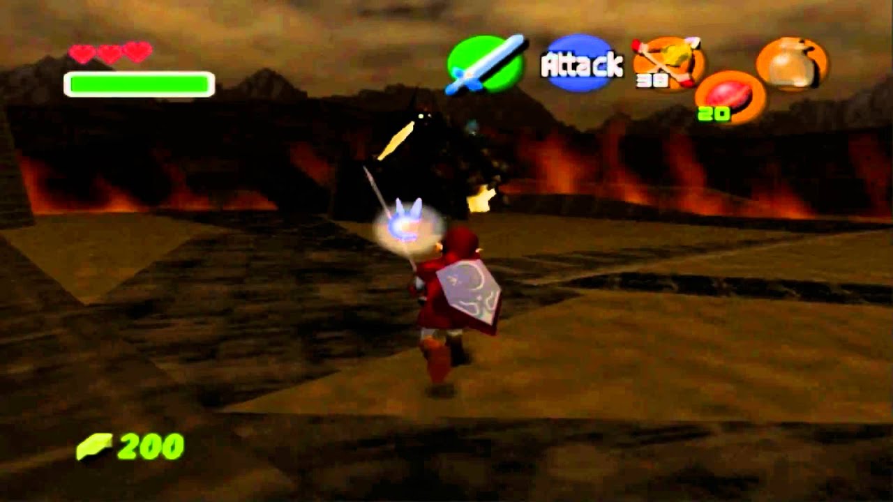 Legend of Zelda Ocarina of Time Final Boss:Ganon No Damage - YouTube