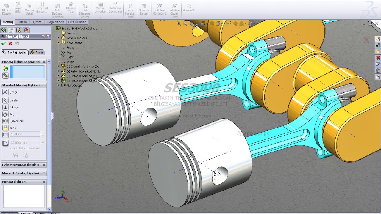SolidWorks Alt Montaj Hareketi | 10 - YouTube