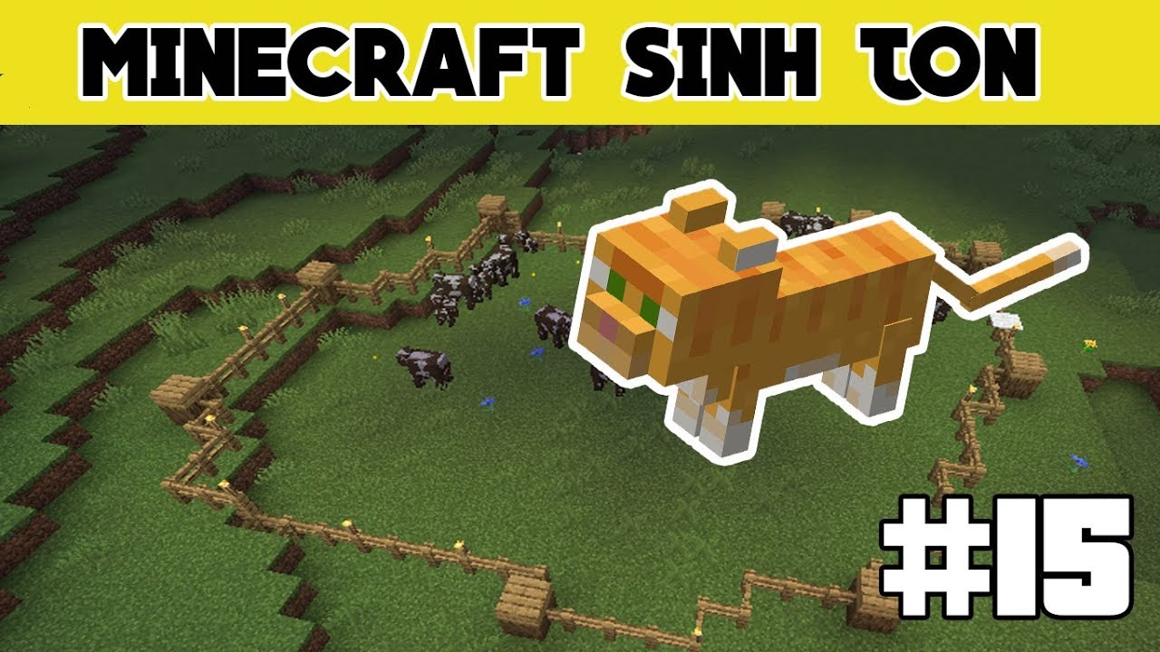 MINECRAFT SINH TỒN 1.14.3 #15 : XÂY CHUỒNG BÒ SIÊU TO KHỔNG LỒ VÀ CÂU ...
