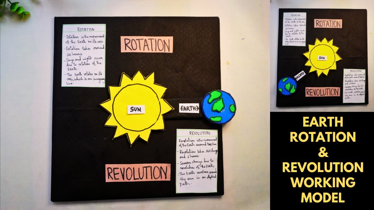 Earth Rotation & Revolution Working Model | Earth Sun Model | Science ...