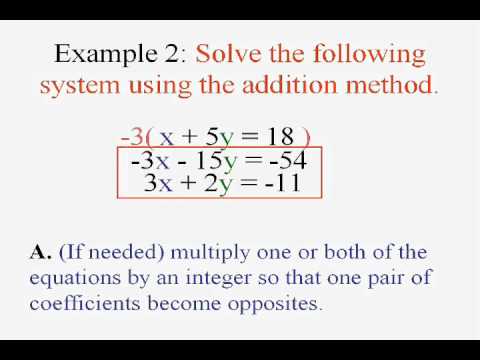 Beginning Algebra & Solving Linear Systems Using Addition - YouTube