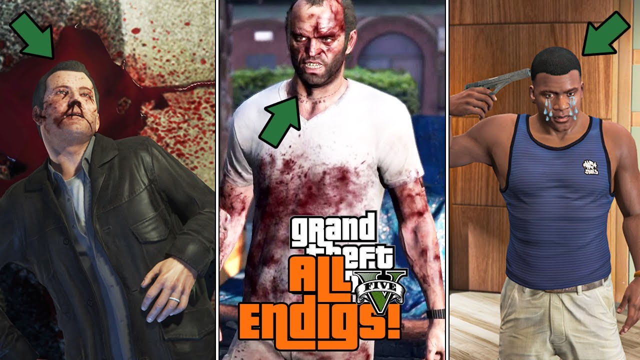 GTA 5 - All 5 Endings! (A,B,C, Secret & BETA) - YouTube