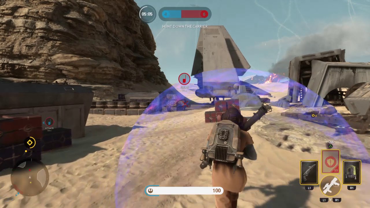 SWBF Reverse Cargo Jetpack Rocket Skipper - YouTube