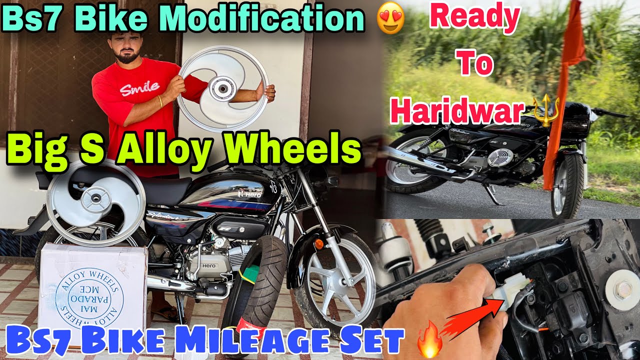 Big S Alloy Install In Splendor 🔥 || Bs7 Bike Modification 😍 || Bs7 ...