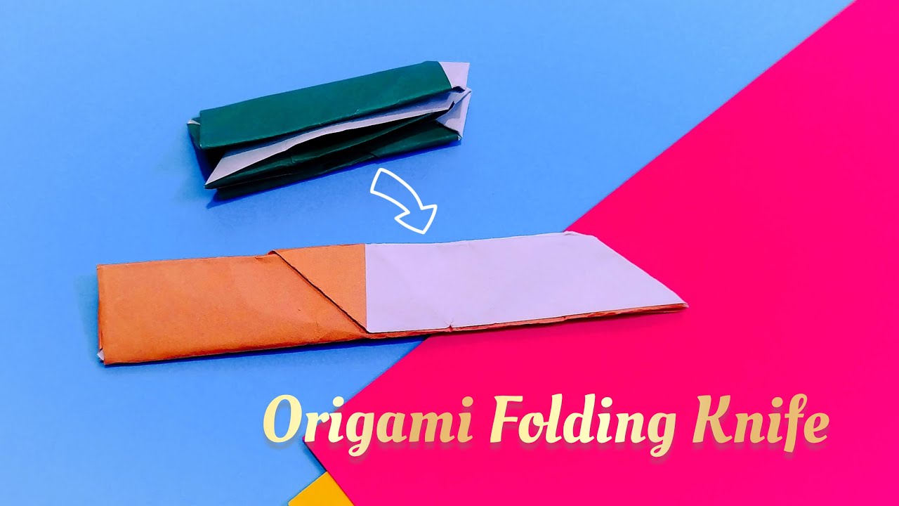Origami Paper Knife - How to make a Paper Knife that can fold - How to ...