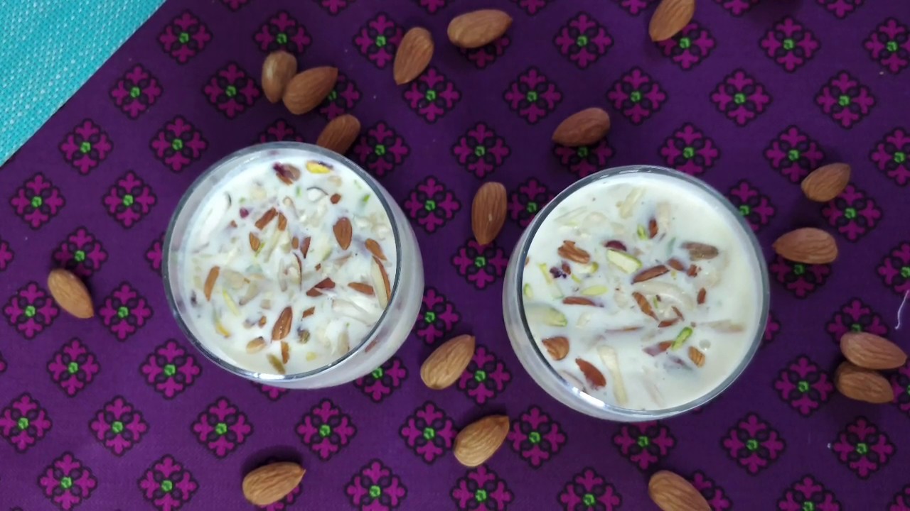 Home Made Badam Milk😋🥛How To prepare Badam Milk - YouTube