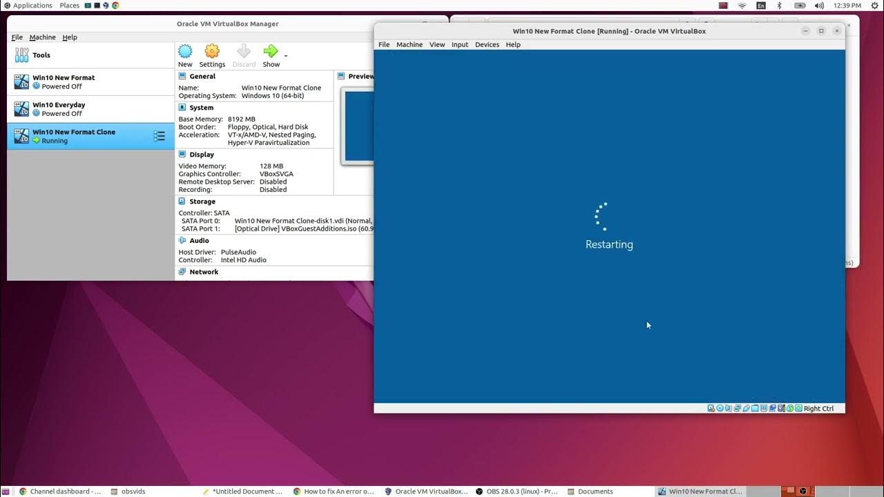How to enable a shared folder in Ubuntu Host Virtual Box with Win 10 Client - YouTube